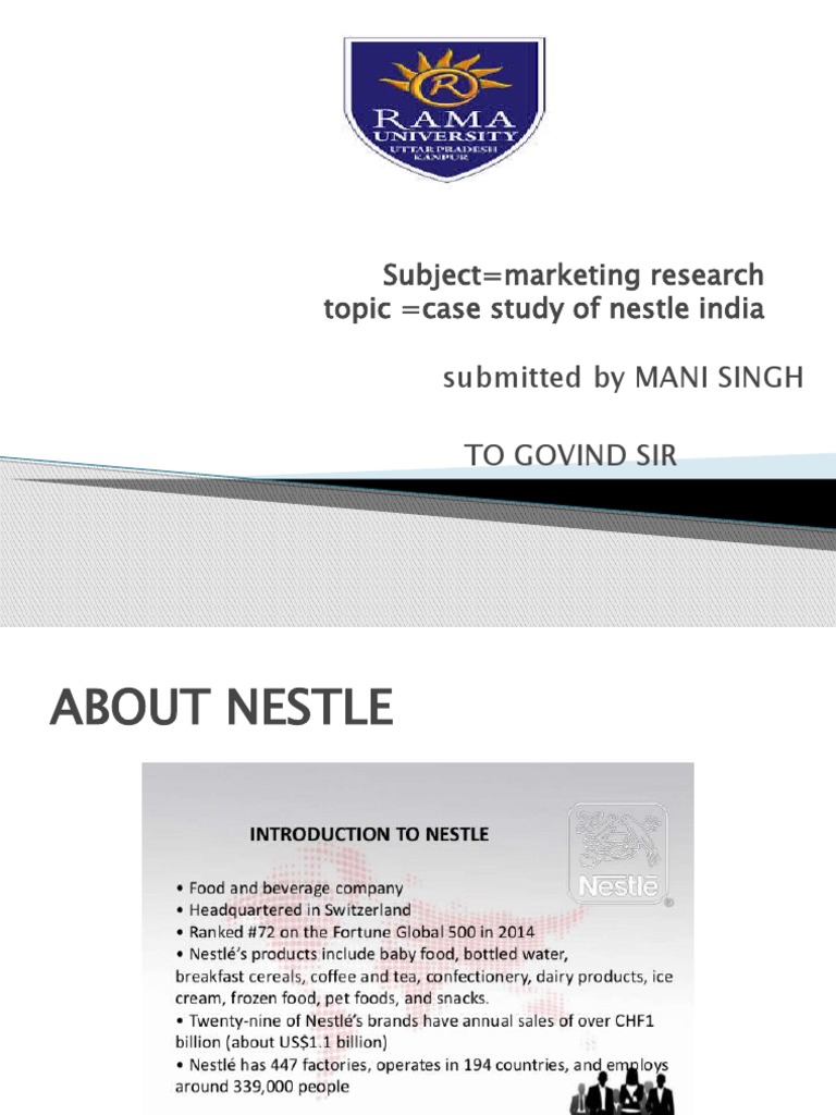 Nestle Case Study | PDF | Nestlé | Brand