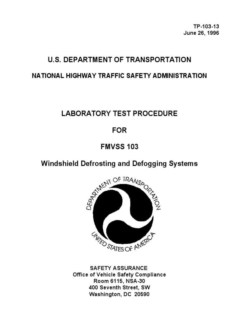 U.S. Department of Transportation: National Highway Traffic Safety ...