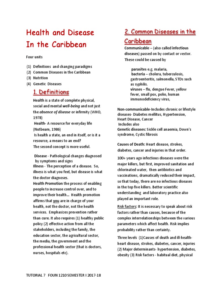 Tutorial 7 Health - and - Disease SEM I 2017-18 | PDF | Hiv/Aids ...