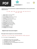 Lesson Plan Beginners Simple Present Tense | PDF | English Language ...