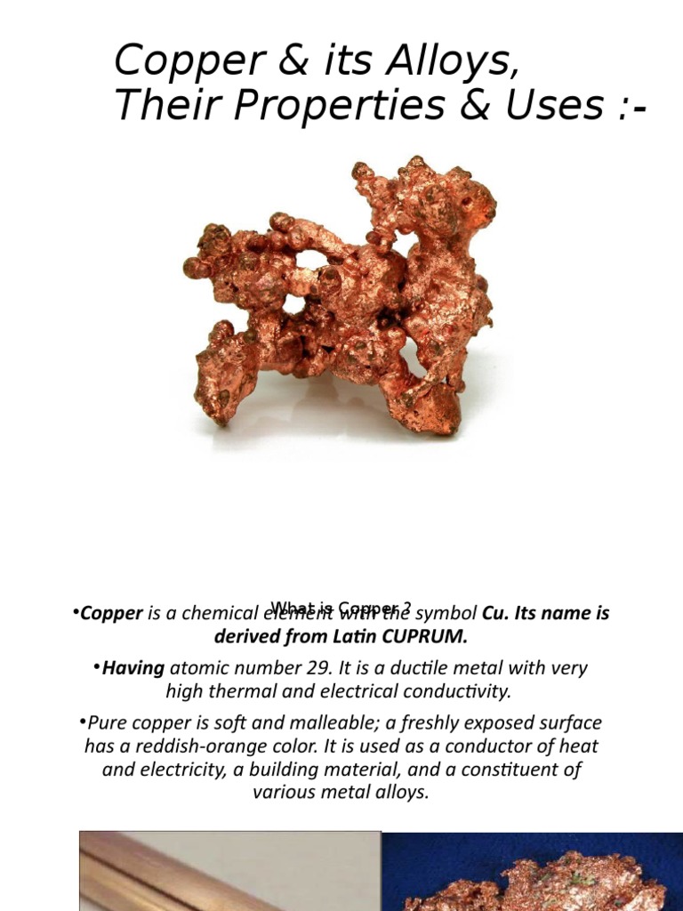 The Properties and Uses of Copper and its Alloys | PDF | Copper | Brass