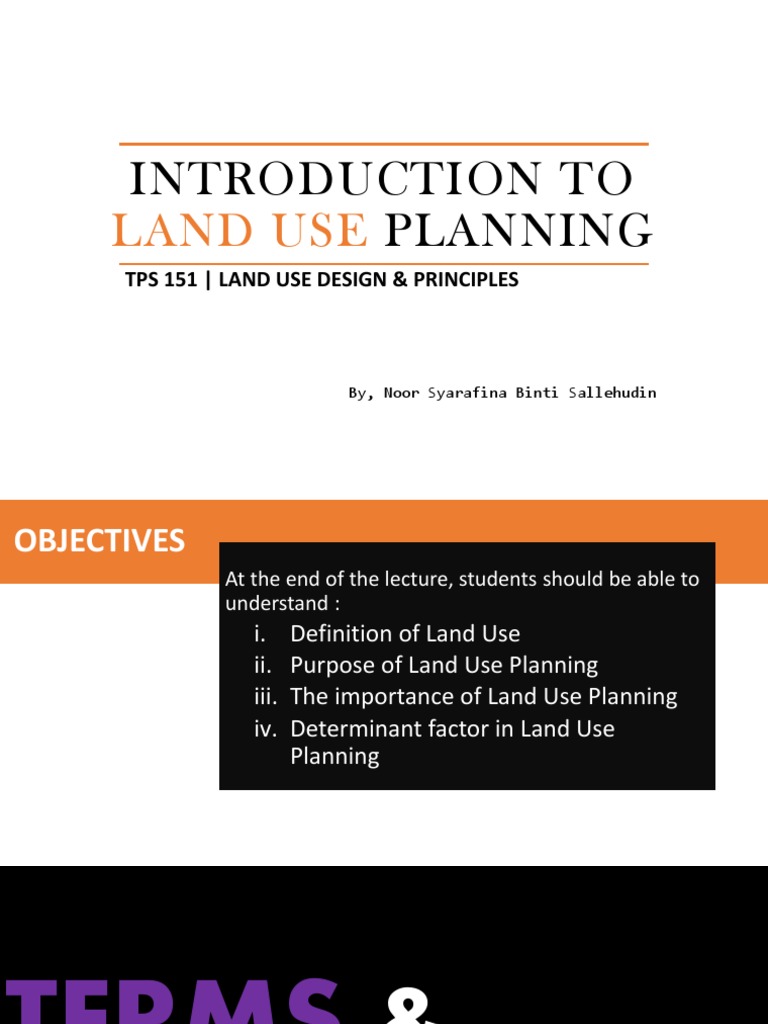 Week 1 - Intro To Land Use Planning | PDF | System | Value (Economics)