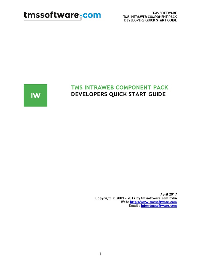 TMS IntraWeb Component Pack Quick Start | PDF | Websites | Zip (File ...