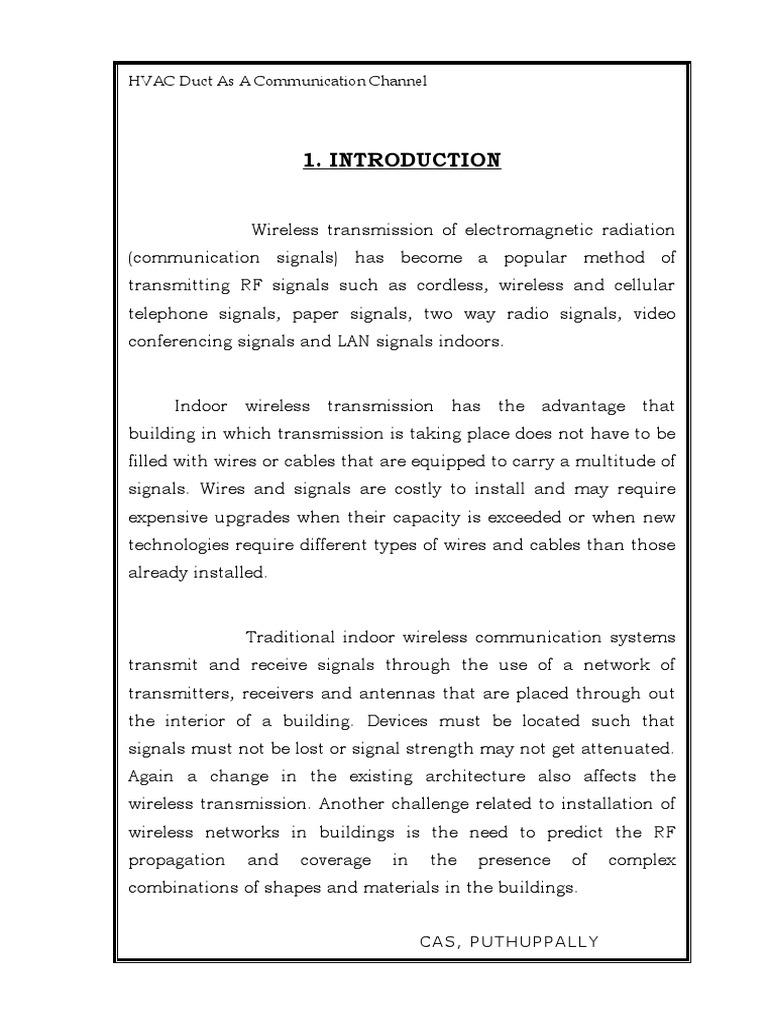 HVAC Duct As A Communication Channel | PDF | Waveguide | Wireless