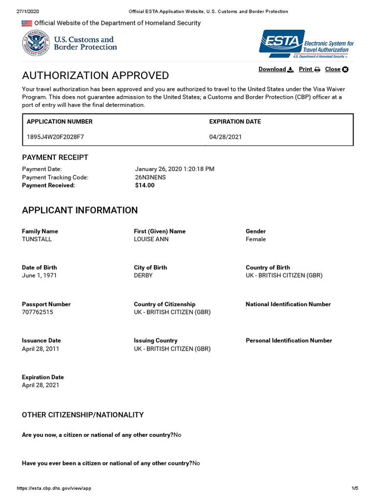 296402-Official ESTA Application Website U.S. Customs and Border ...