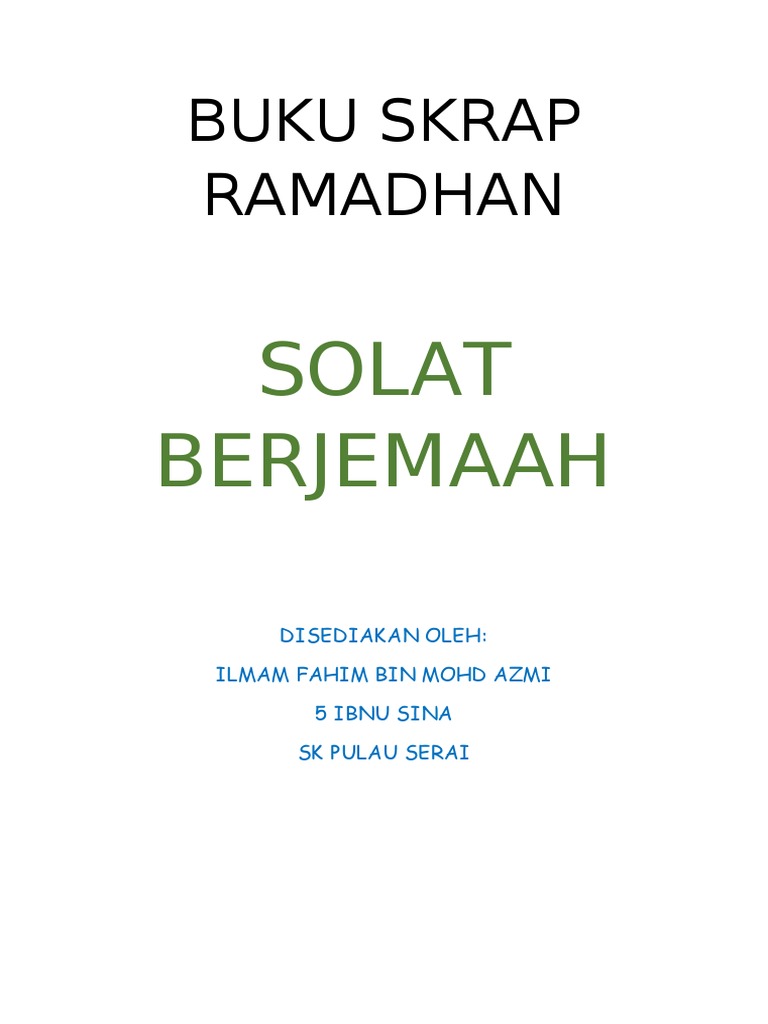Buku Skrap Ramadhan | PDF