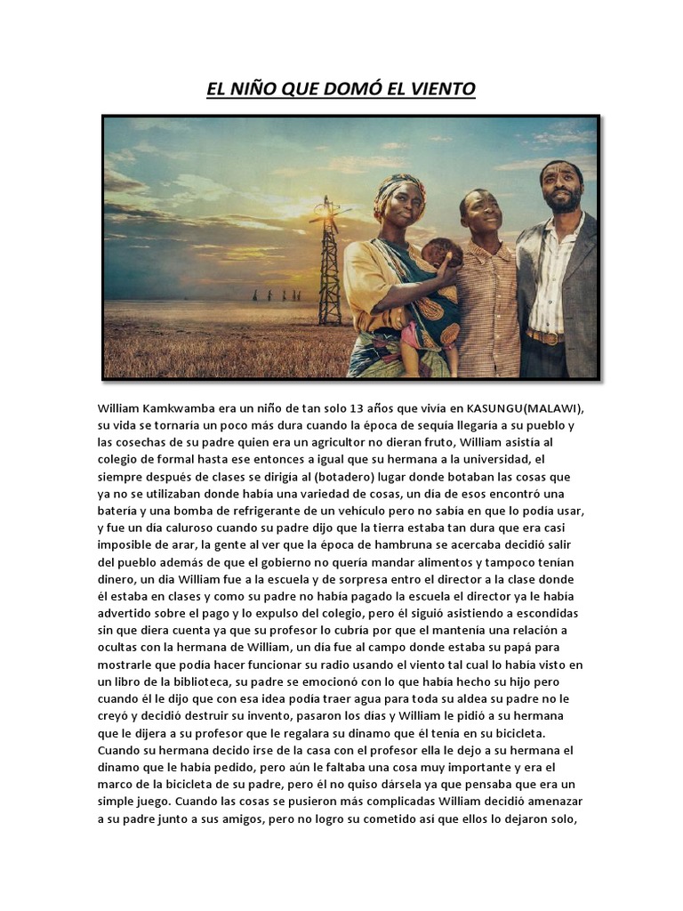 El Niño Que Domó El Viento PDF | PDF