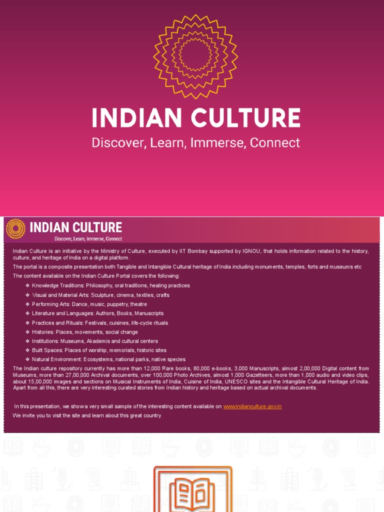 Indian Culture Brochure | PDF | Cultural Heritage | Delhi