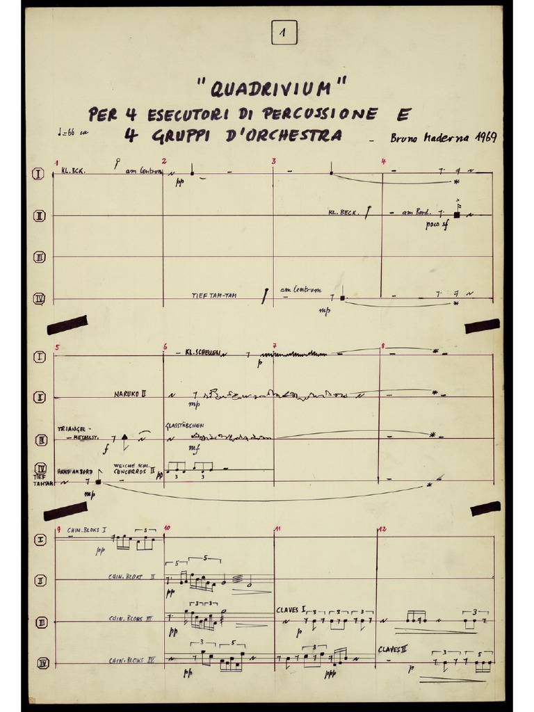 Quadrivium Bruno Maderna | PDF