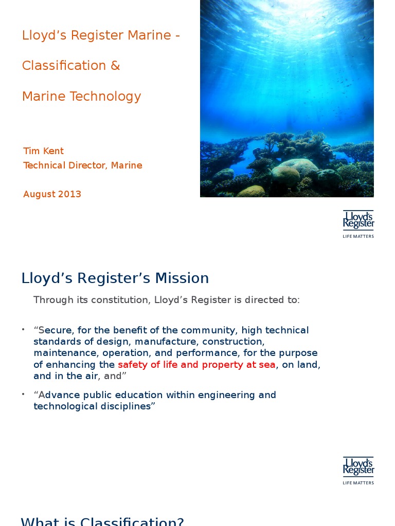 Lloyd's Register Marine - Classification & Marine Technology | PDF ...