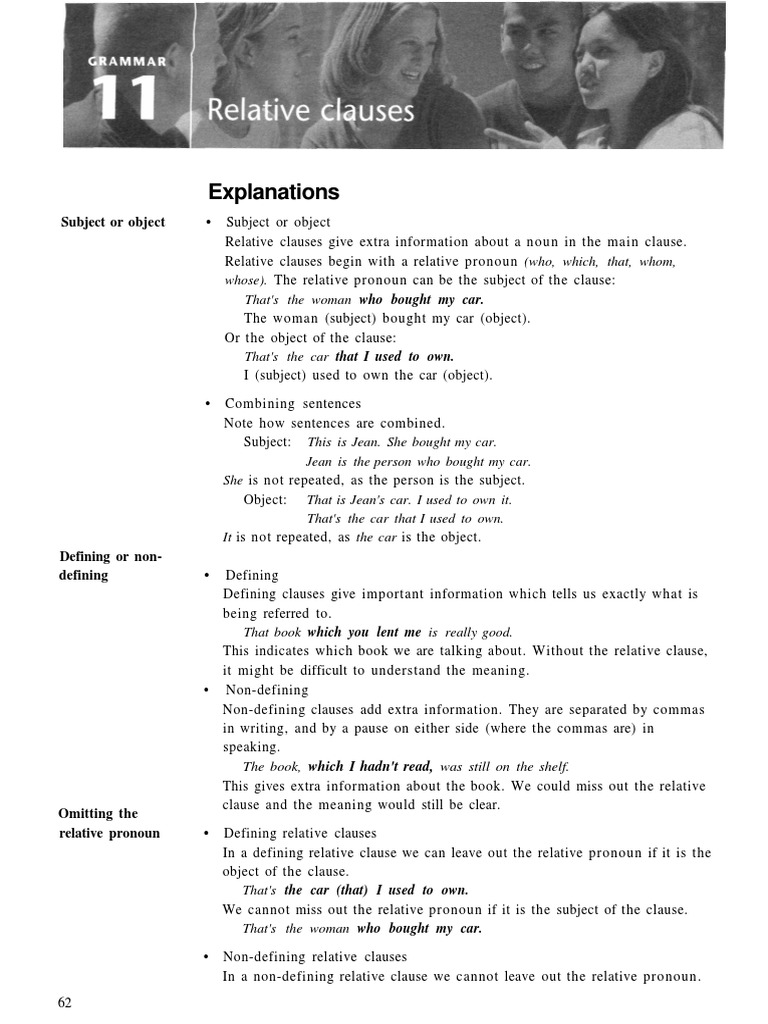 Handout 2 Relative Clause | PDF | Subject (Grammar) | Clause