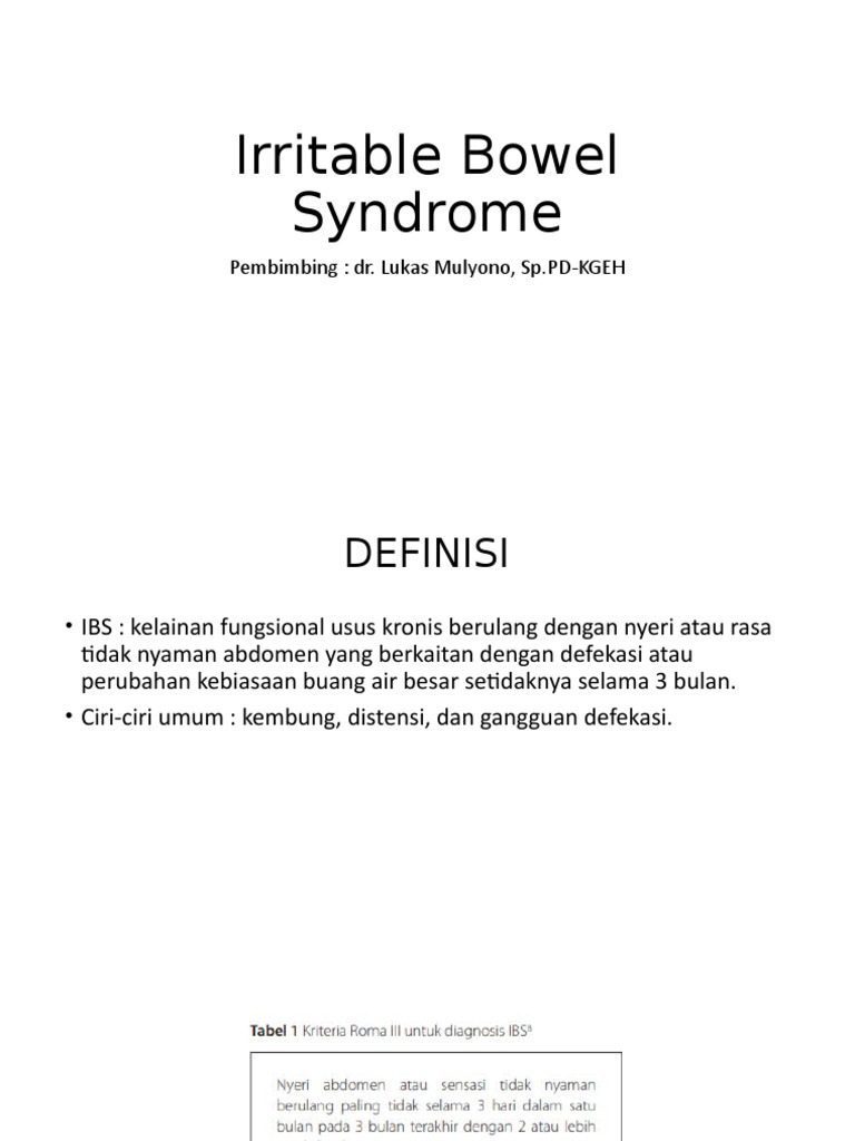 Tatalaksana Irritable Bowel Syndrome | PDF