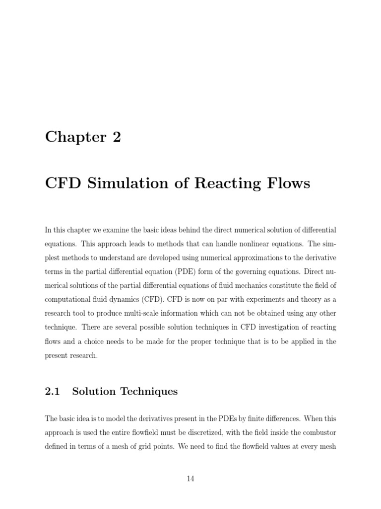 02 CFD Reacting Flow PDF | PDF | Partial Differential Equation | Computational Fluid Dynamics