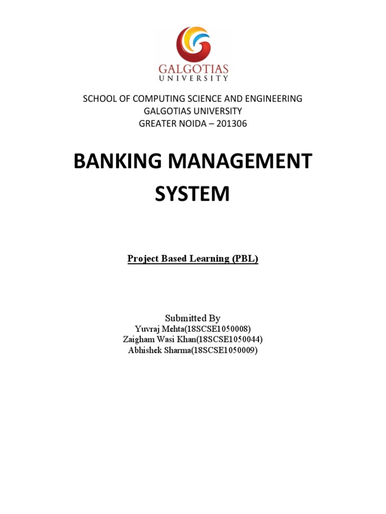 Banking Management System Project | PDF | Software Testing | Credit