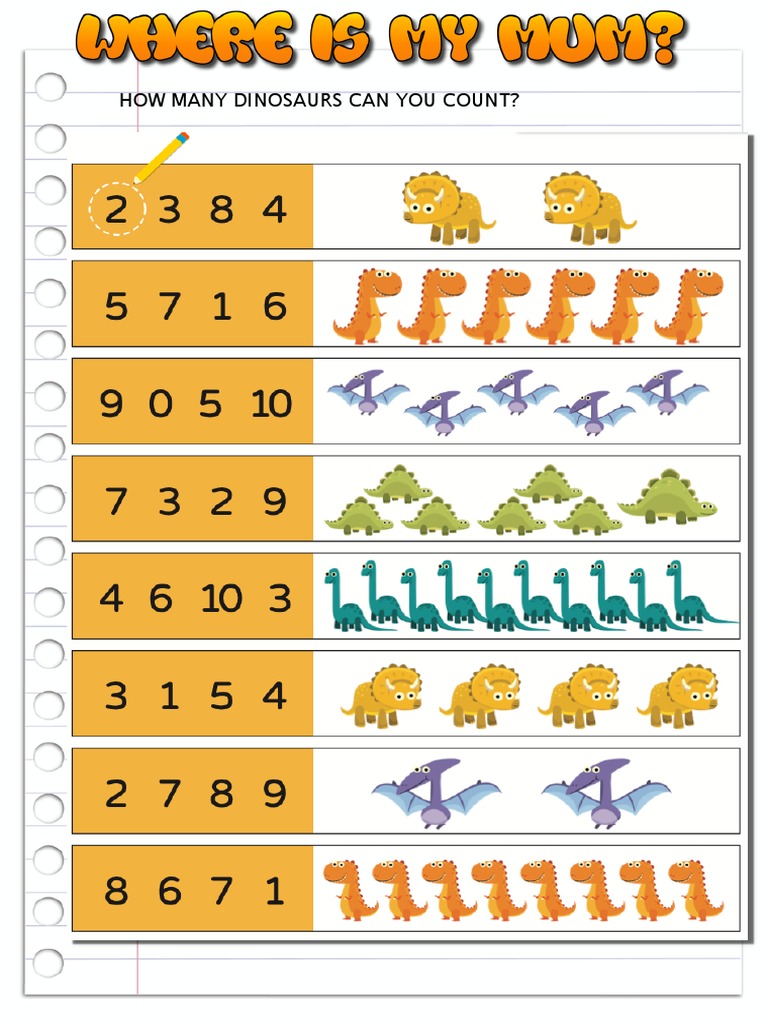 Count the Dinosaurs: A Fun Guide | PDF