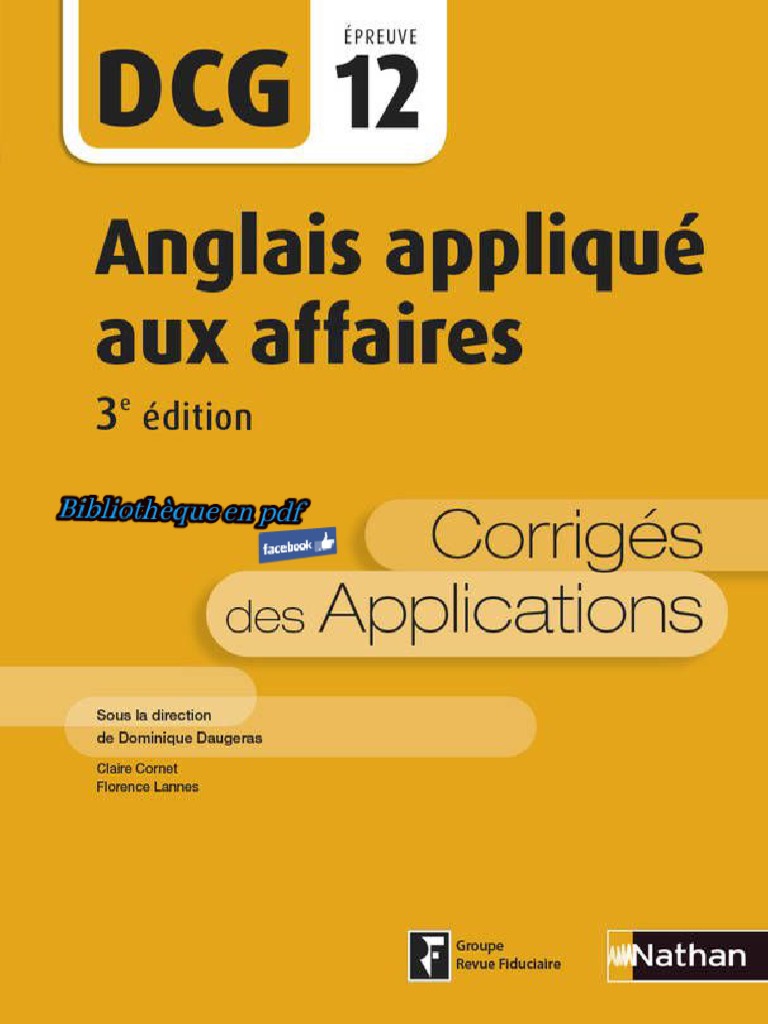 Nathan - DCG UE 12 - Anglais appliqué aux affaires - Manuel ...