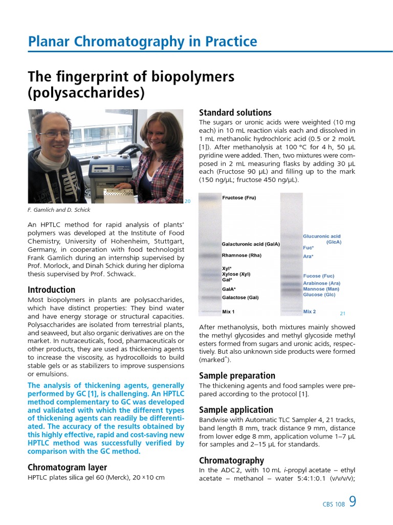 The Fingerprint of Biopolymers | PDF | Thin Layer Chromatography ...