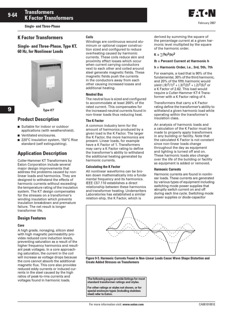 Eaton Transformers | Download Free PDF | Transformer | Power Supply