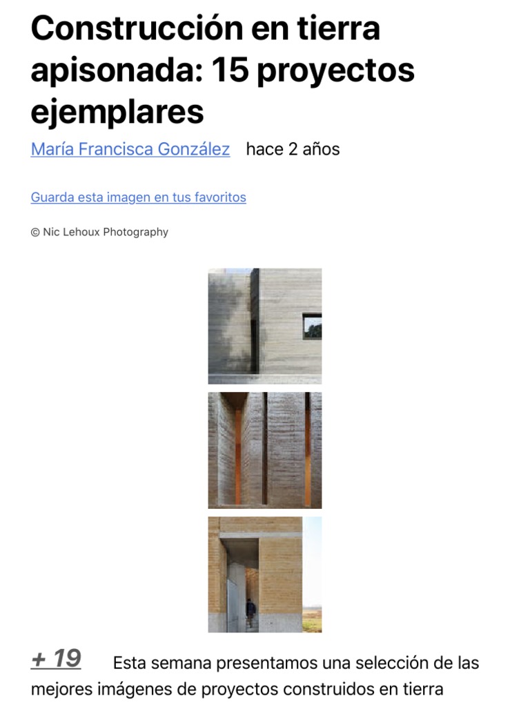 Construcción en Tierra Apisonada: 15 Proyectos Ejemplares - ArchDaily ...