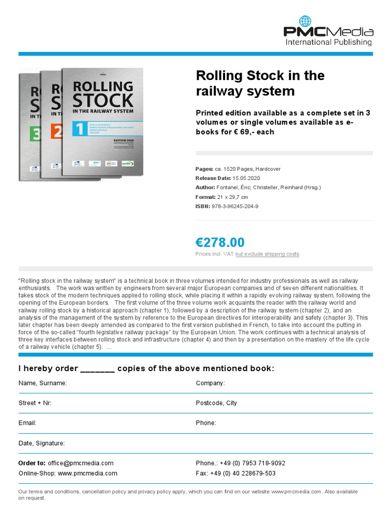 Rolling Stock in Railway Systems Guide | PDF | Books | Rail Transport