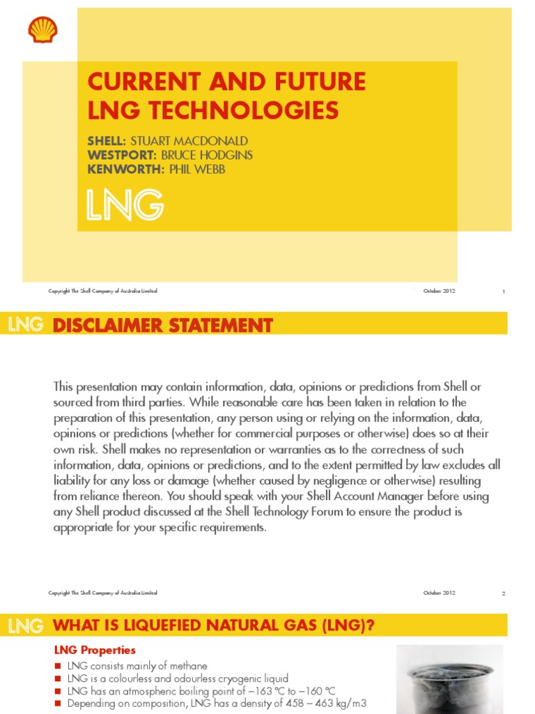Shell - Current and Future LNG Technologies | PDF | Liquefied Natural ...