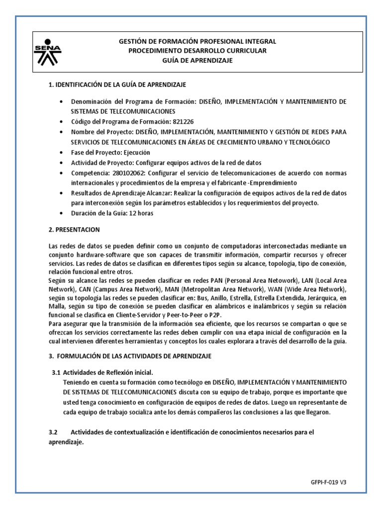 GFPI-F-019 - Formato - Guia - de - Aprendizaje N°5 Comandos CMD y Configuración de Red | PDF ...