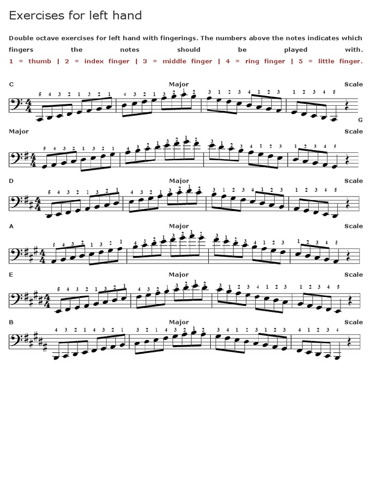 Exercises For Left Hand | PDF