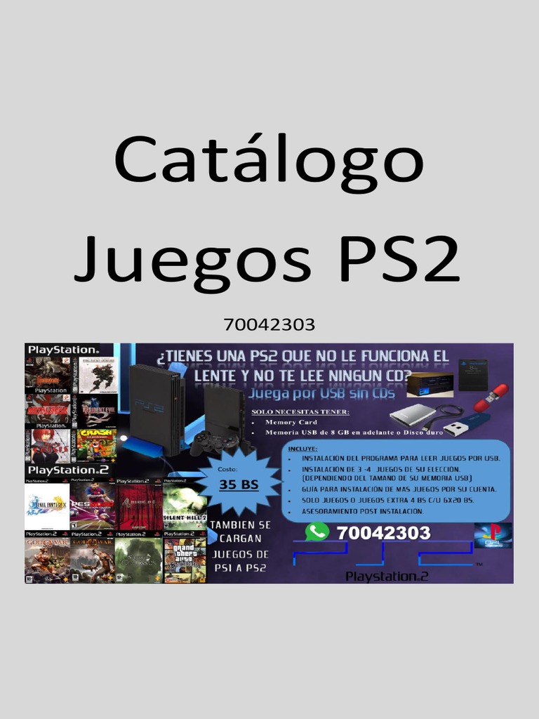 Catalogo Juegos PS2 Comprimido PDF | PDF | Video Game Publishers | Gaming