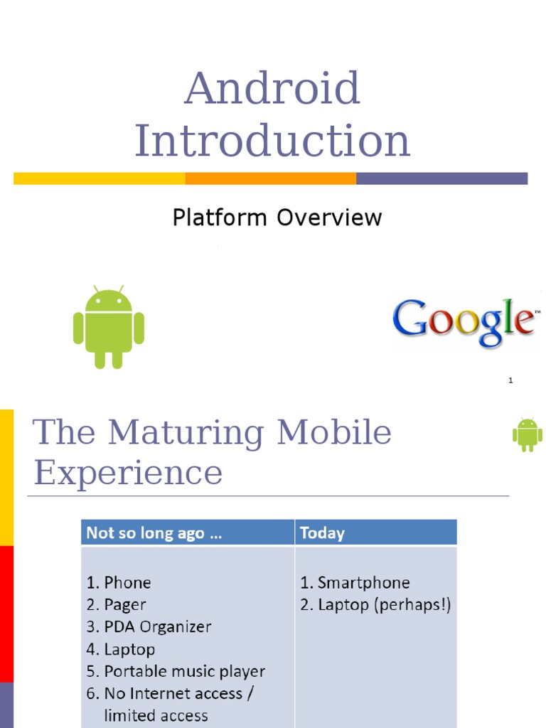 Introduction of Android | Download Free PDF | Android (Operating System ...