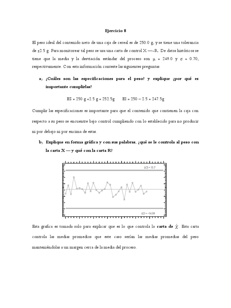 Cartas X-R | PDF | Análisis estadístico | Enseñanza de matemática