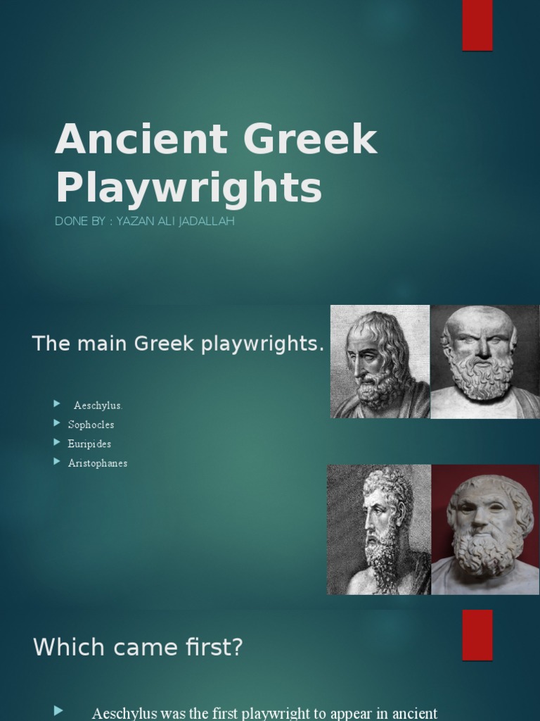 Ancient Greek Playwrights (Yazan Ali Jadallah) | PDF | Sophocles ...