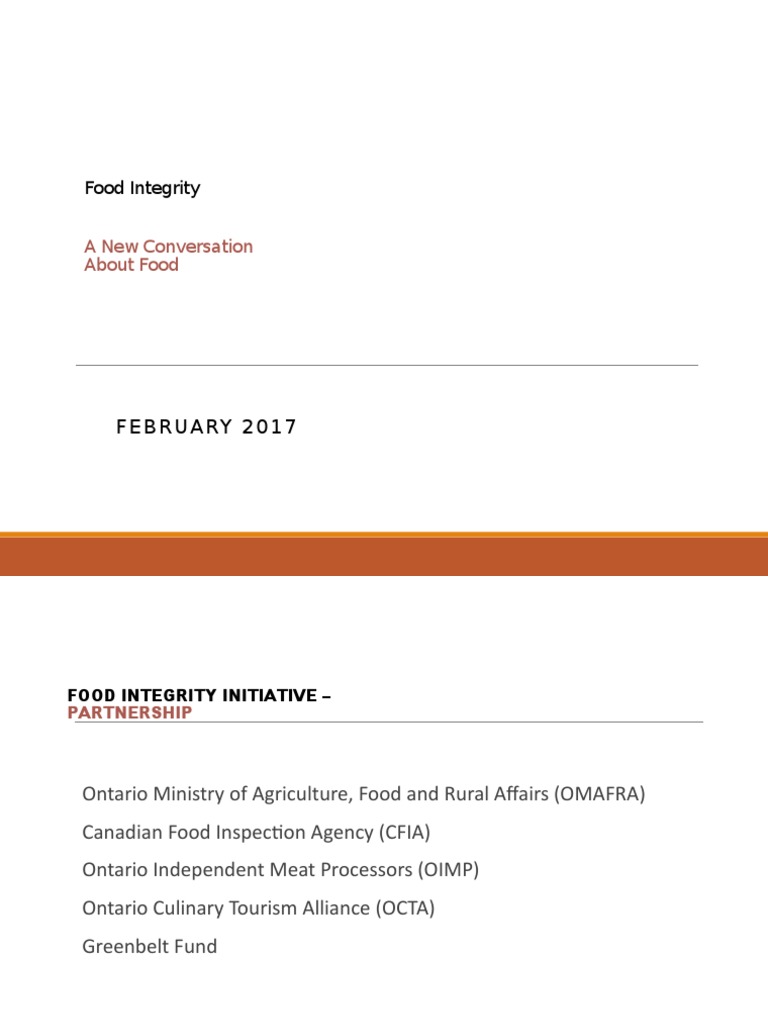 Food Integrity: A New Conversation About Food | PDF | Food Safety | Foods
