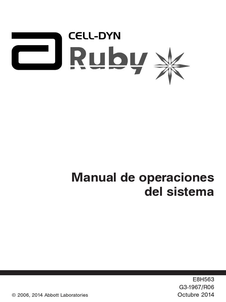 Manual Cell-Dyn - Ruby PDF | Descargar gratis PDF | Marca comercial | Información