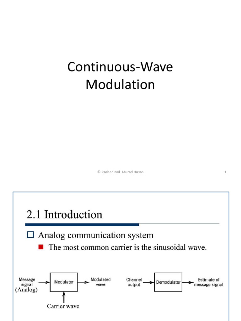 Lecture01 AM | PDF | Distortion | Modulation