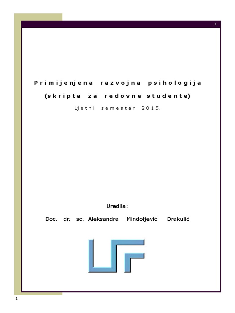 Primijenjena Skripta Za Studente | PDF