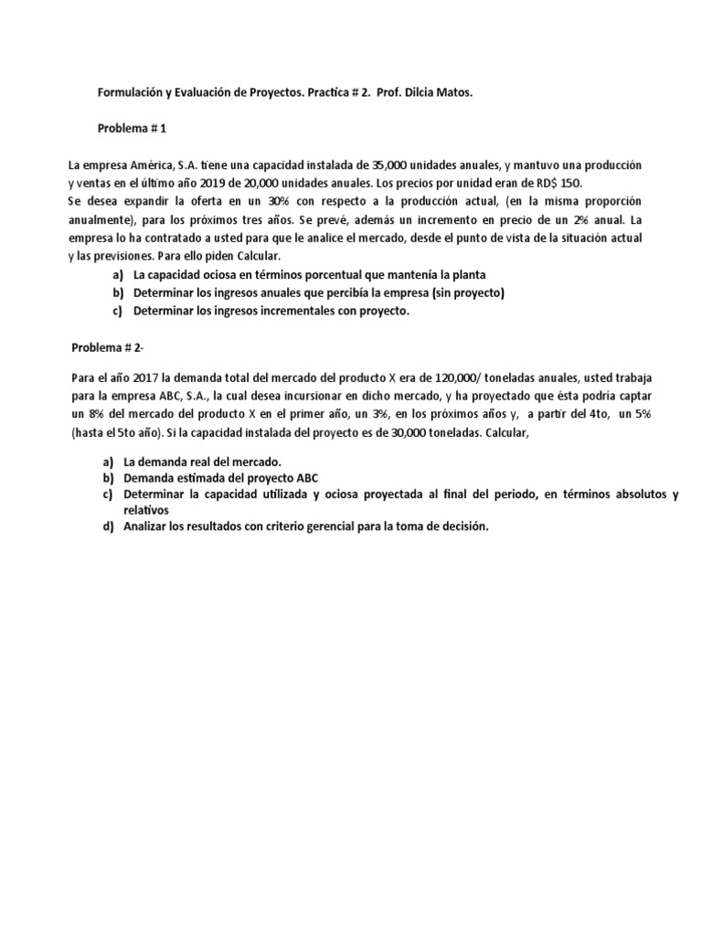 Practica Proyectos #2 | PDF
