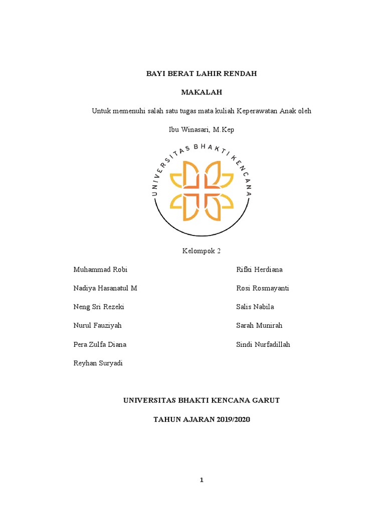 Makalah BBLR Kel.2 | PDF