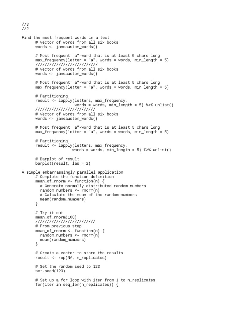 Parallel Programming in R | PDF | Function (Mathematics) | Computer Programming