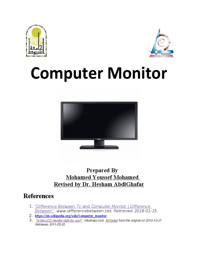 Computer Monitor: References | PDF | Computer Monitor | Touchscreen