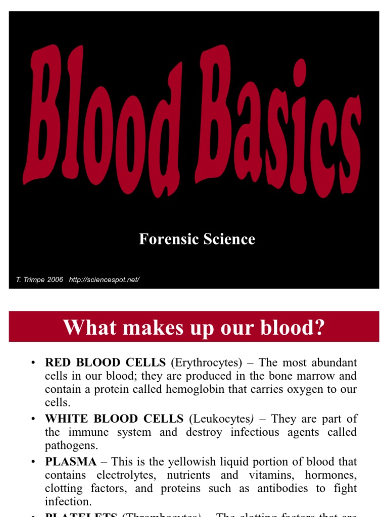 Blood Basics | Blood | Blood Cell