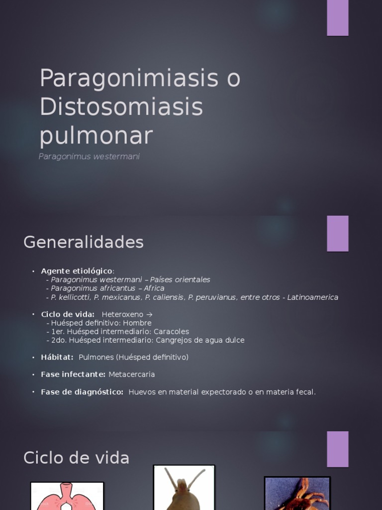 Paragonimiasis: Diagnóstico y Tratamiento | PDF | Enfermedades y ...