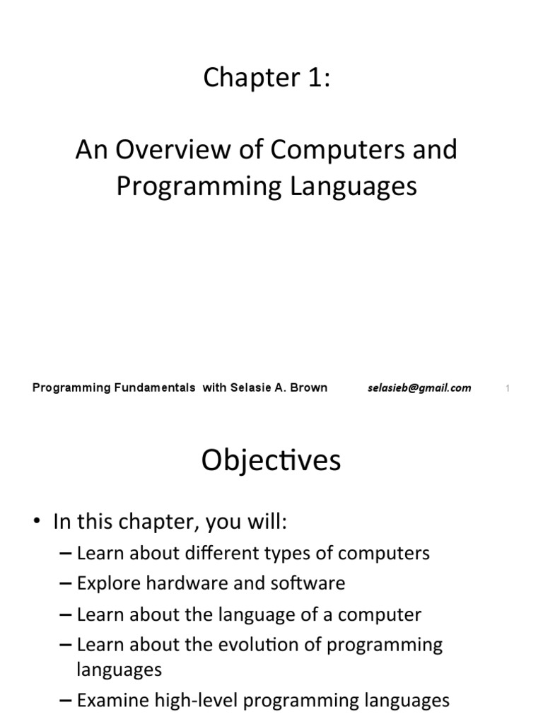 Chapter 1 An Overview Of Computers And Programming Languages Download Free Pdf Computer 0883