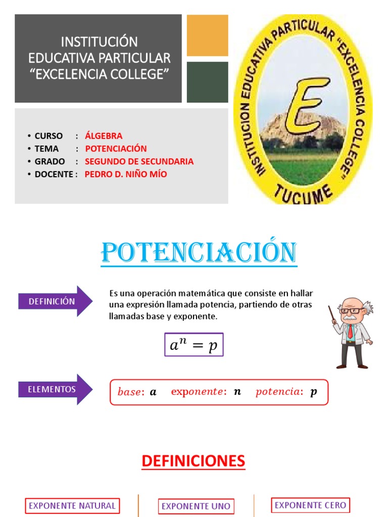 Segundo de Secundaria Potenciación Clase Virtual PDF | PDF | Exponenciación | Multiplicación