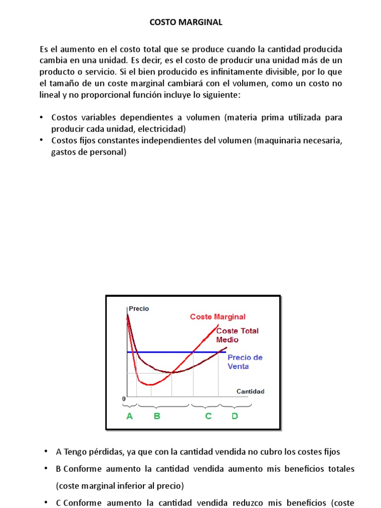 Costo Marginal | PDF | Elasticidad (economía) | Costo marginal