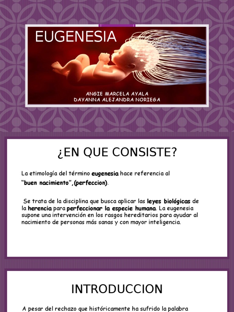 Definición de Eugenesia y sus Implicaciones | PDF | Eugenesia | Dignidad