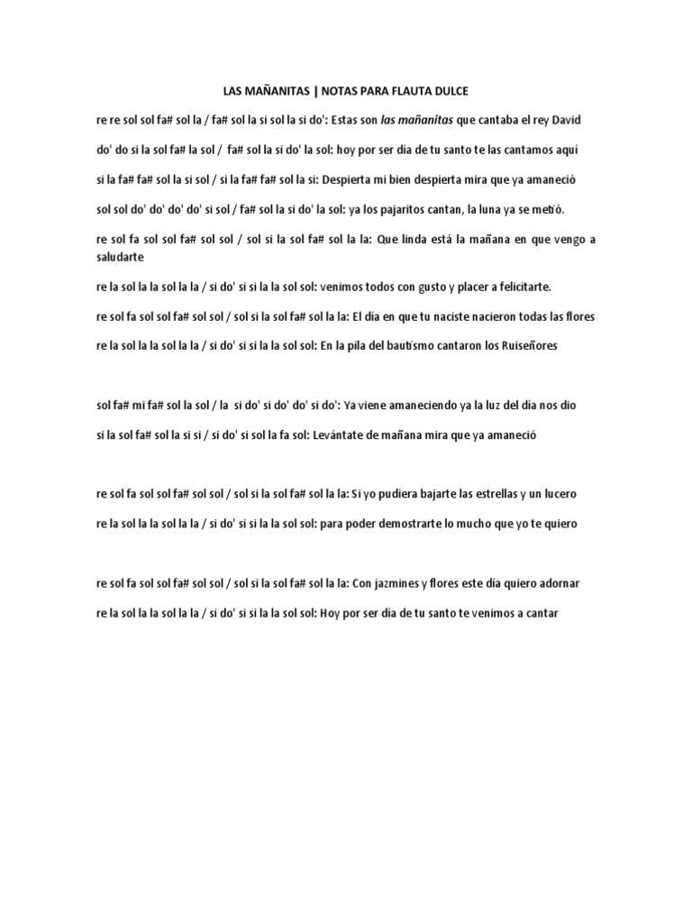 Las Mañanitas | PDF