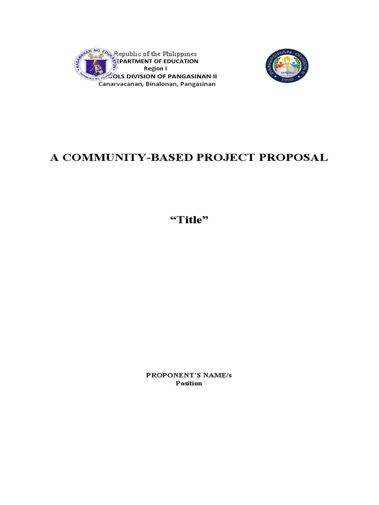 Community Based Proposal PDF | PDF