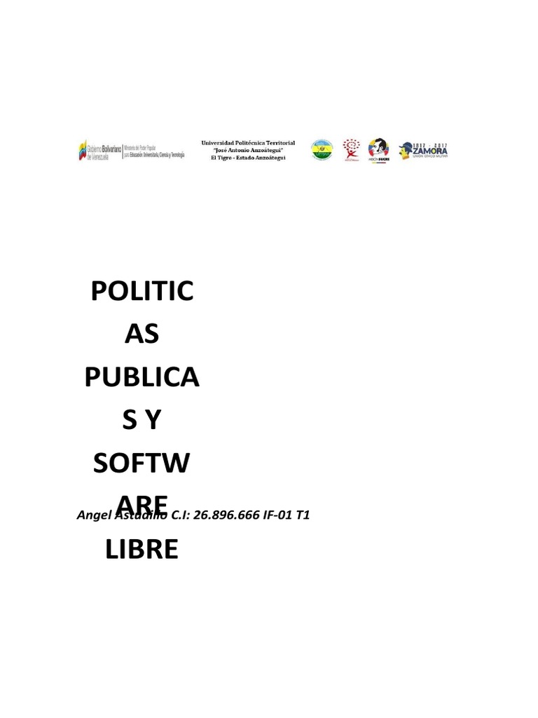 Politicas Publicas y Software Libre | PDF | Software libre | Programa de computadora