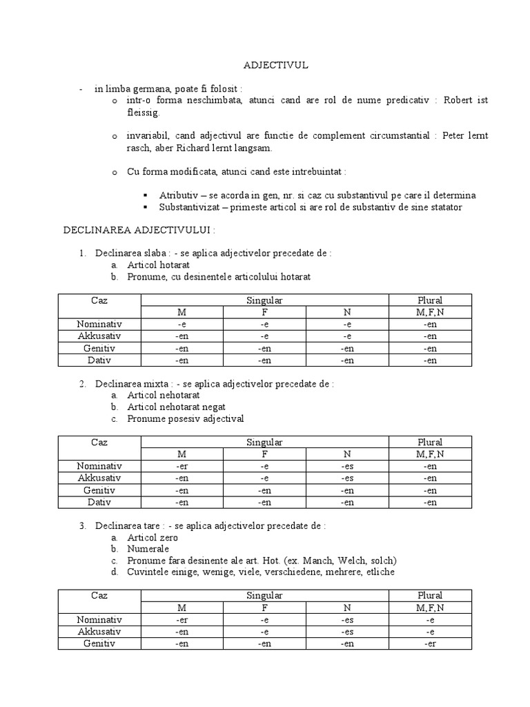 ADJECTIVUL | PDF