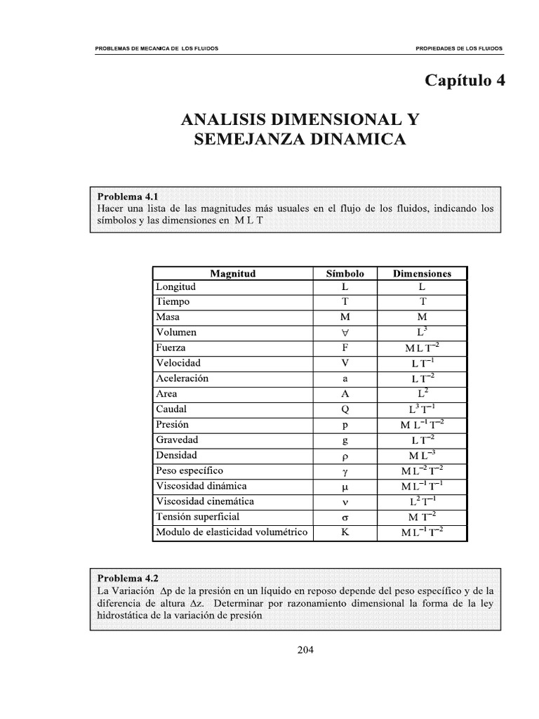 Análisis Dimensional | PDF